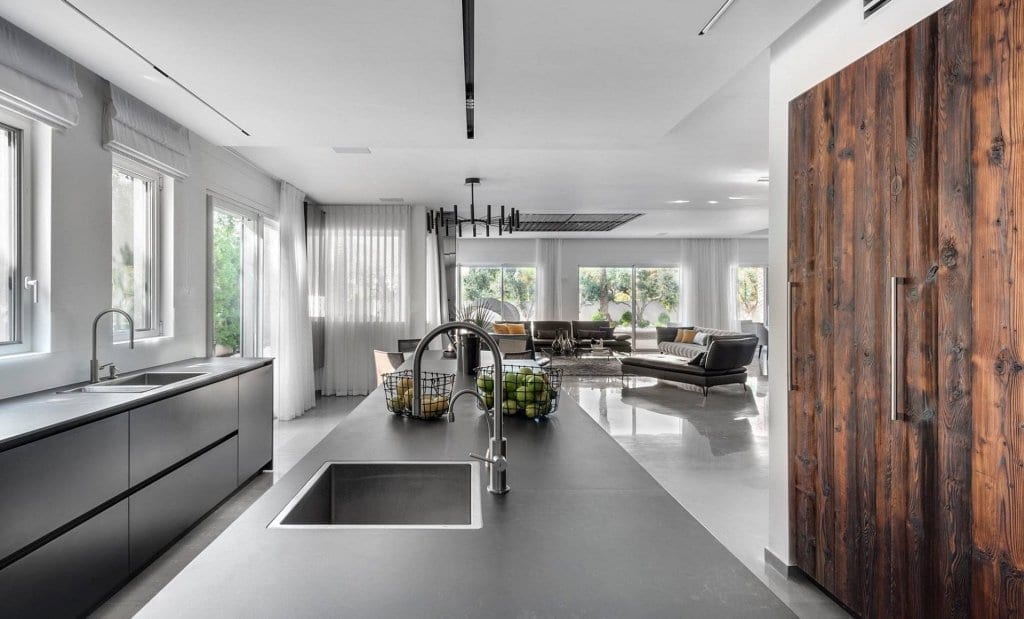 מטבח שחור ועץ בורמזי מהקולקצייה המודרנית - Semel Kitchens | מטבחים ...