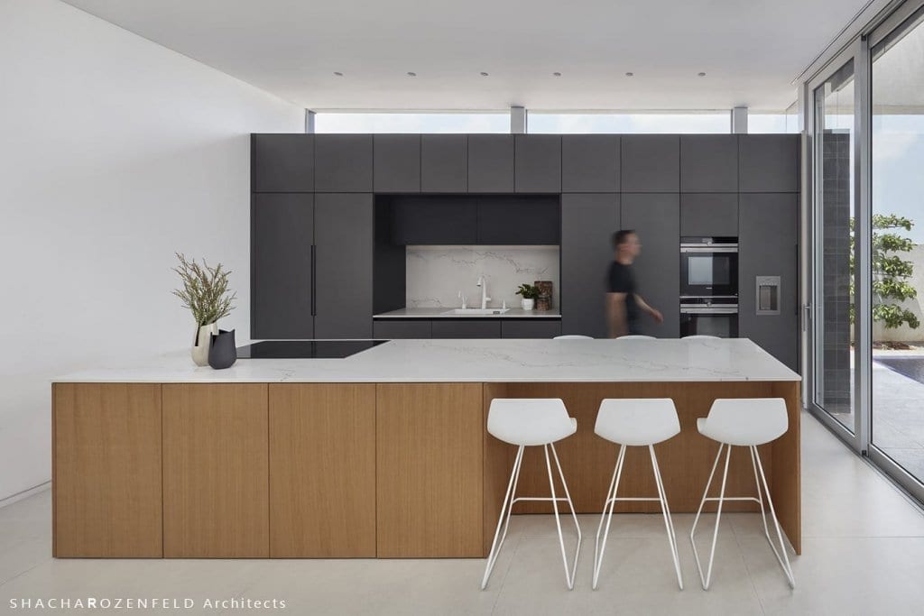 Graphite Cladding with Island model : מטבחים : מטבחי סמל