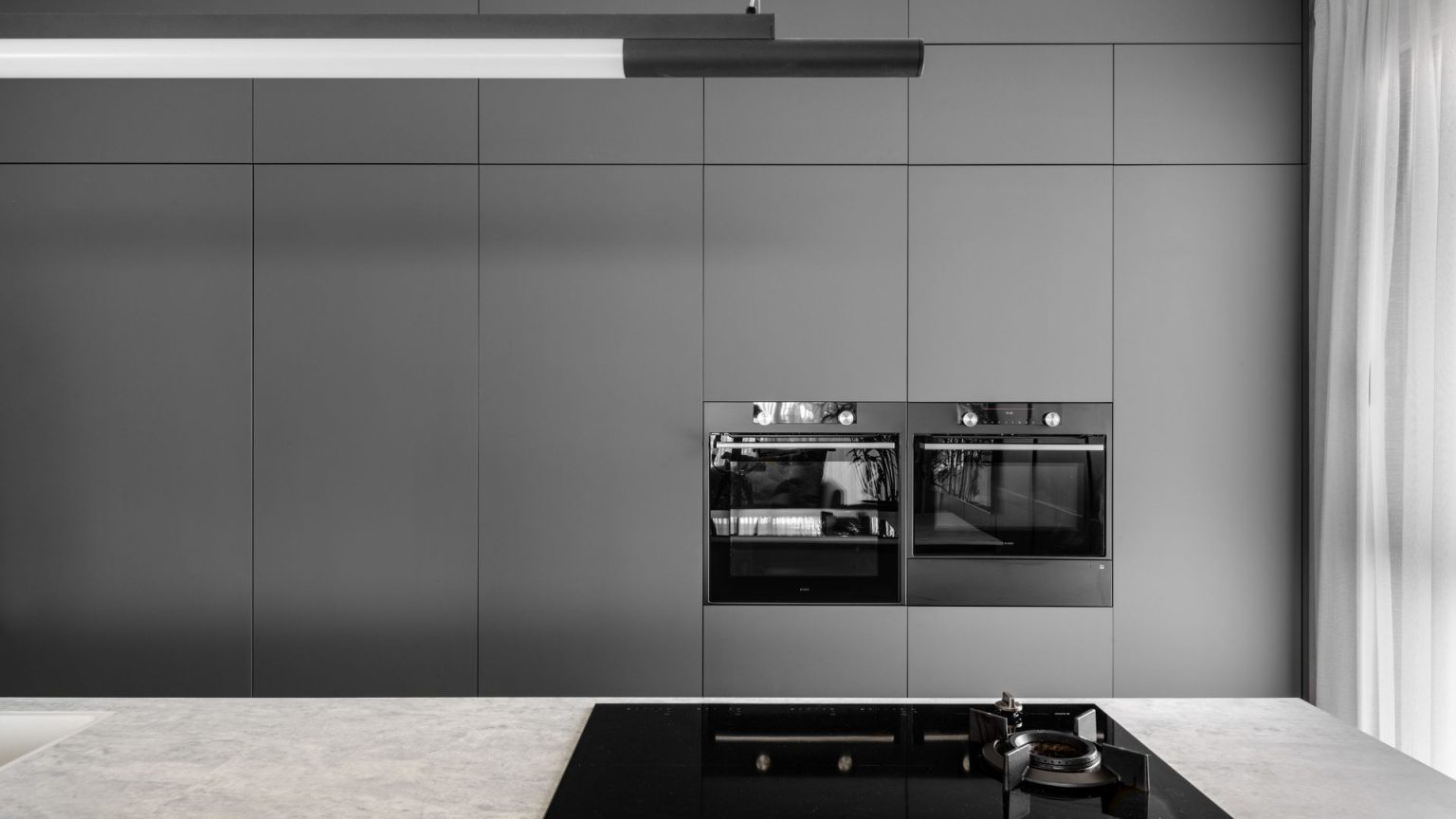 Super Nano Kitchen in Gray with Navy Blue Accents : מטבחים : מטבחי סמל