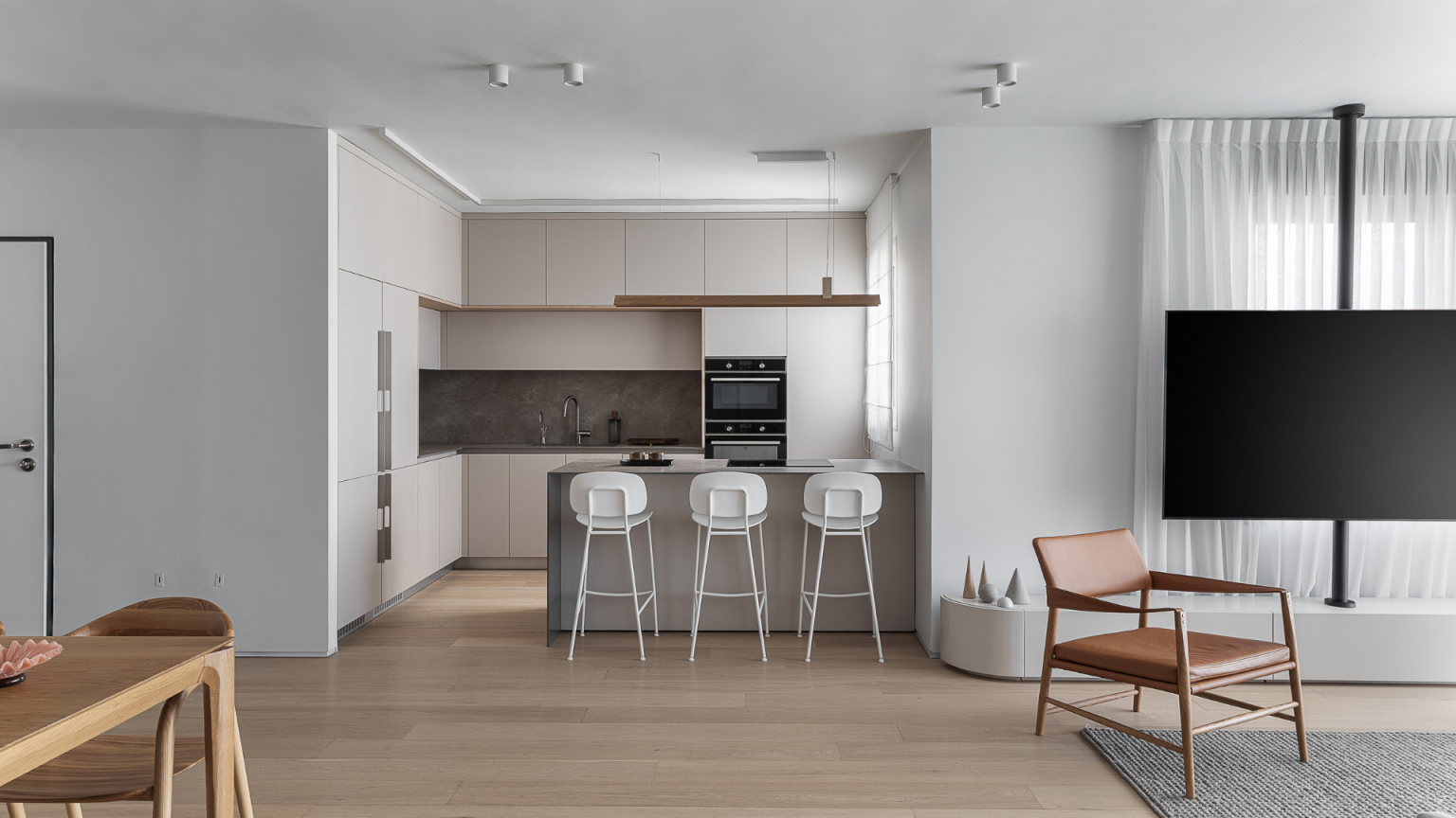 Sahara Shade Kitchen with Brushed Veneer Wood : מטבחים : מטבחי סמל